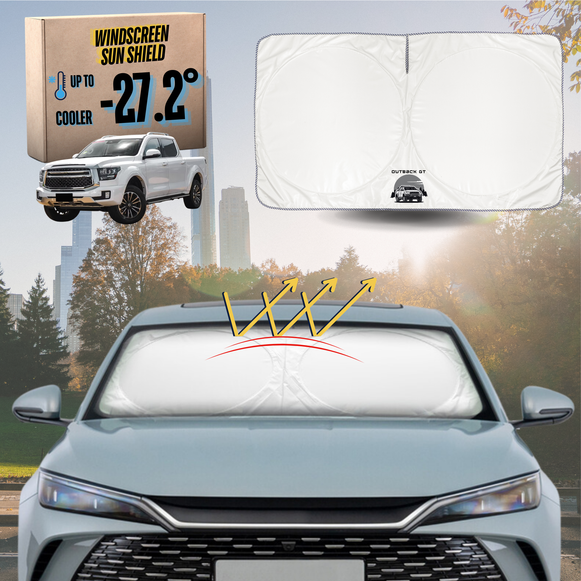 Front Windscreen Sun Shade for GWM Haval Cannon Alpha 2024 - Current ...