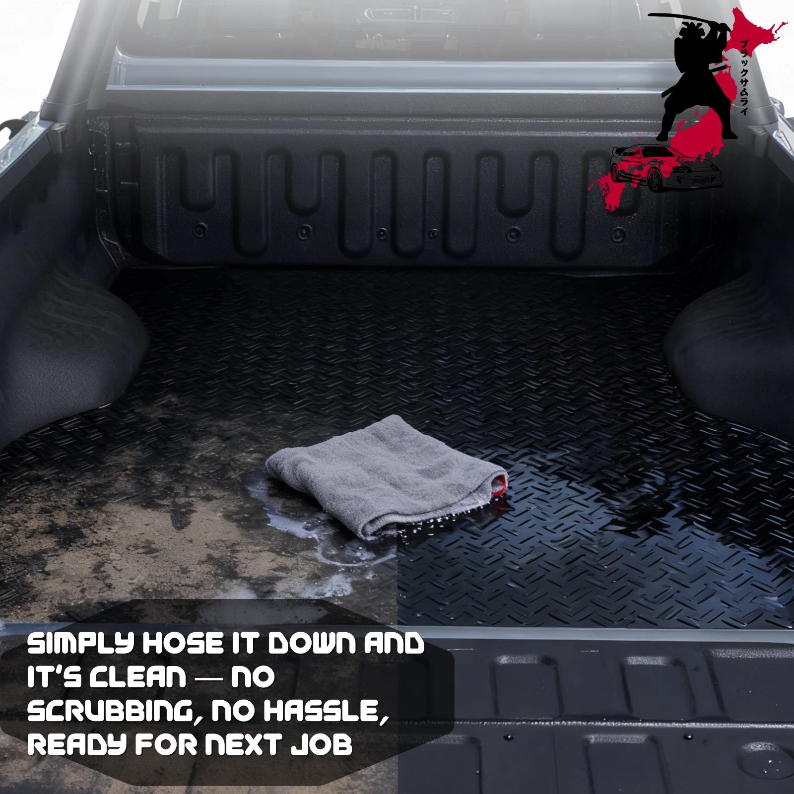 Black Samurai UTE Tub Mat Tray Liner for Ford Ranger 2012 - 2015 (PX D ...
